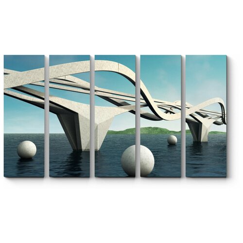 Модульная картина Пластичный мост 140x84