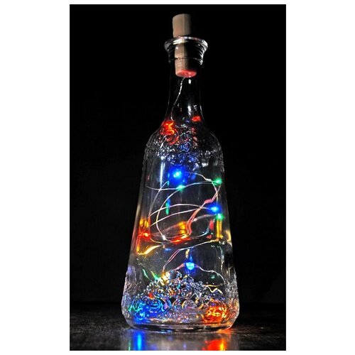 Бутылка светильник "Колокол" / Ночник светодиодный / Сувенир в подарок