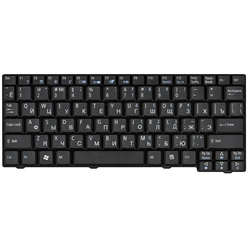 Клавиатура для ноутбука Acer Aspire One ZG5 черная без рамки