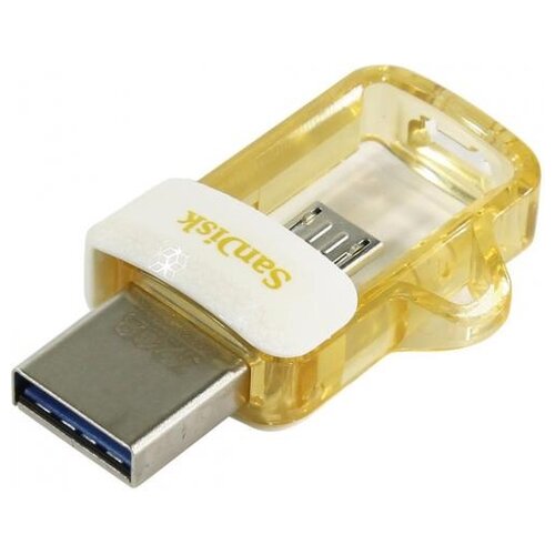 Флешка SanDisk Ultra Dual Drive m3.0 32 ГБ, 1 шт., золотистый