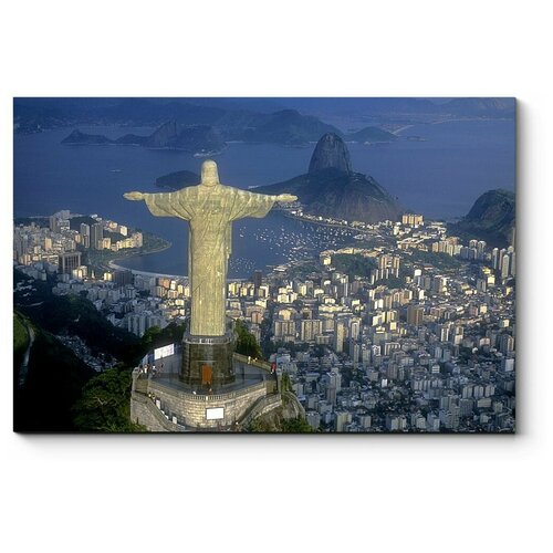 Модульная картина Над ночным Рио-де-Жанейро 30x20