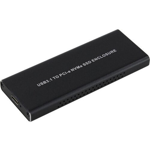 Orient Контейнер для HDD ORIENT 3550U3, USB 3.1 Gen2 для SSD M.2 NVMe 2230/2242/2260/2280 M-Key, PCIe Gen3x2 (JMS583), до 10 GB/s, поддержка UAPS, TRIM, разъем USB3.1 Type-C + кабель USB3.1 Type-A, черный (30900)