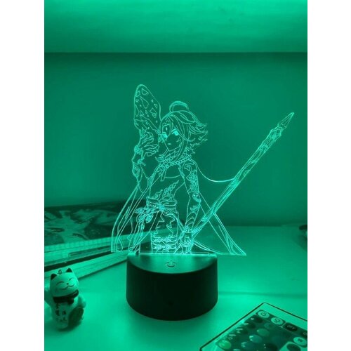 3D светильник-ночник, лампа по игре: Genshin Impact, Геншин Импакт, Сяо , 16 цветов