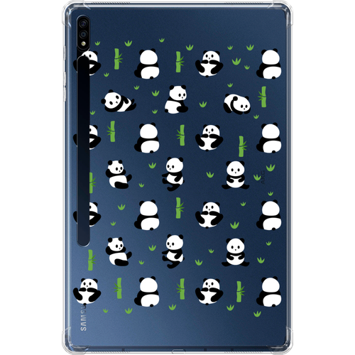 Противоударный силиконовый чехол для планшета Samsung Galaxy Tab S7 Plus/S8 Plus 12.4 Маленькие панды