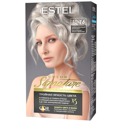 ESTEL Стойкая крем-гель краска для волос COLOR Signature, 10/16 завораживающий бриллиант, 120 мл