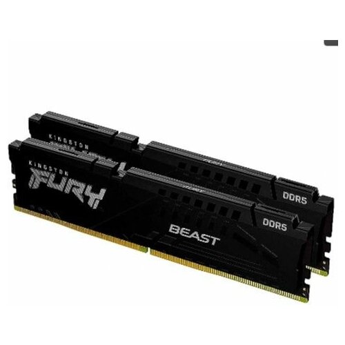 Модуль памяти 16GB Kingston DDR5 6000 DIMM FURY Beast Black EXPO Gaming Memory KF560C36BBEK2-16 Non-ECC, CL36 , 1.35V