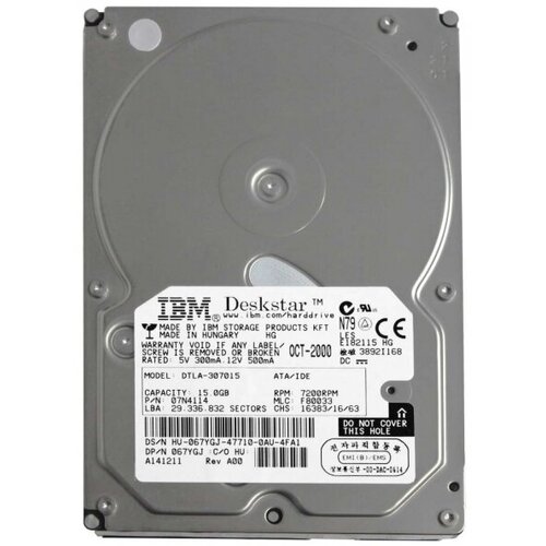 Жесткий диск IBM 07N4087 15,3Gb 7200 IDE 3.5" HDD