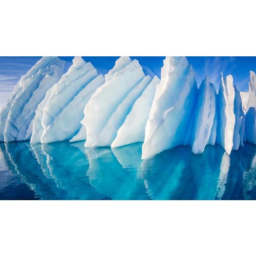 Картина на холсте 60x110 Альянс Лес "Природа лёд антарктида море" на подрамнике / интерьер/ декор