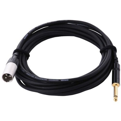 Cordial CCM 7,5 MP микрофонный кабель XLR "папа"/моно джек 6,3 мм, 7,5 м, черный