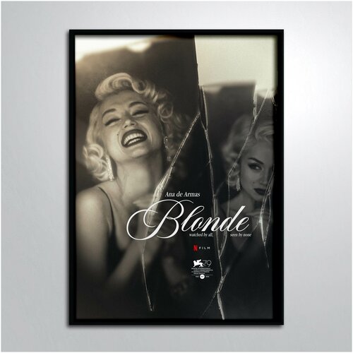 Постер в раме/Мэрилин Монро Блондинка Зеркало Blonde
