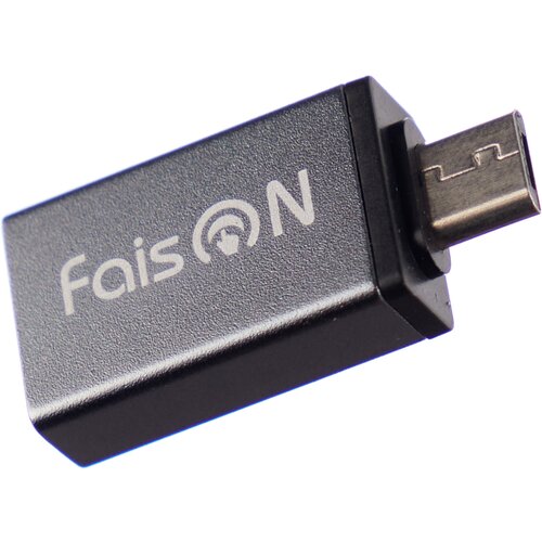 Переходник USB(f) - микро USB FaisON P-15 Stable, серый