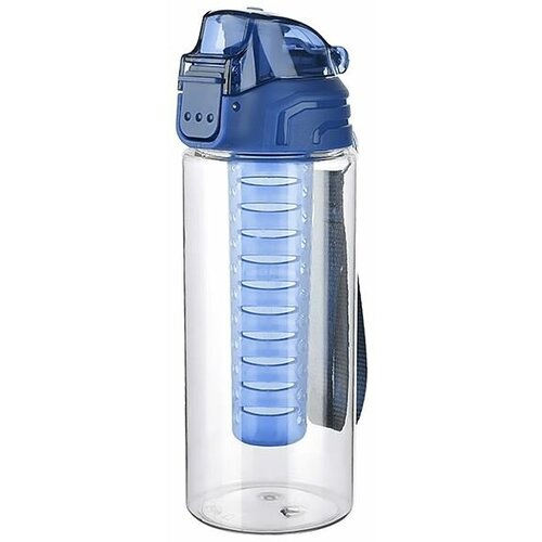 Стильная пластиковая бутылка для воды, Cascada Detox 0,5 л, TITIZ, синего цвета