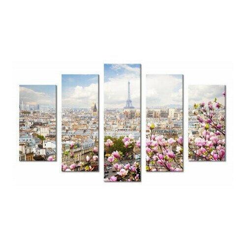 Модульная картина "Весна в Париже" 80х140 М2261