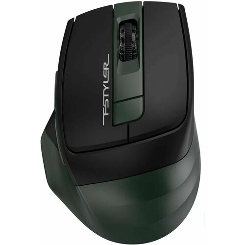 Мышь A4 Fstyler FB35 зеленый/черный оптическая (2000dpi) беспроводная BT/Radio USB (6but) {1379899}