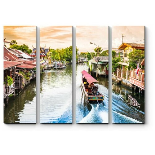 Модульная картина Путешествие по каналам Бангкока90x68