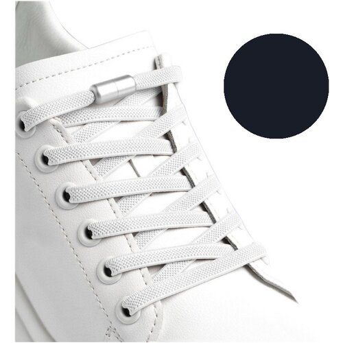Шнурки эластичные с фиксатором для обуви , 100см, толщина 3 мм , цвет Черные