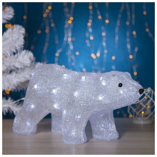 Светодиодная фигура Медведь 45 х 23 х 15 см, акрил, 40 LED, 220 В, свечение белое