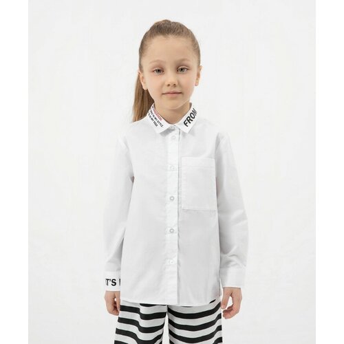 Школьная блуза Gulliver, размер 116, белый