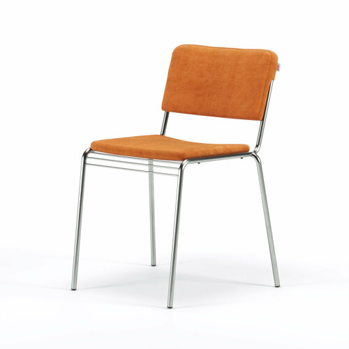 ArtCraft / Стул для кухни и гостиной Cast 1 шт, Дизайнерский стул с непромокаемыми съемными подушками, оранжевые подушки, стул loft для фотостудии, туалетного столика