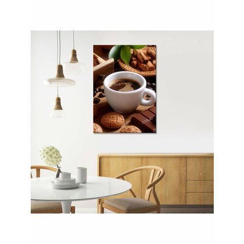 Картина на холсте с подрамником Кофе и печенье5 40х60