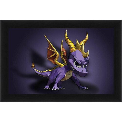 Плакат, постер на холсте Spyro The Dragon. Размер 21х30 см