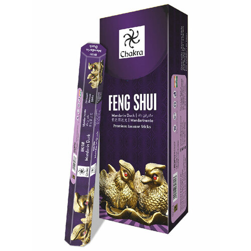 Chakra Feng Shui MANDARIN DUCK, Premium Incense Sticks, Zed Black (Чакра Фен Шуй, уточка мандаринка, премиум благовония палочки, Зед Блэк), уп. 20 палочек.