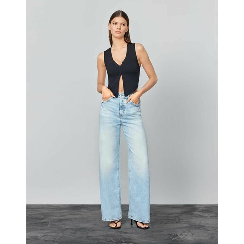 Джинсы широкие Gloria Jeans, размер 44/170, синий