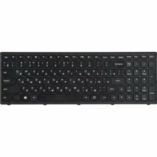 Клавиатура для ноутбука Rocknparts Lenovo IdeaPad Flex 15, G500S, G505, G505A, G505G, G505S, S500, S510, S510p, Z510 [25211091] [25211050] Black, black frame, гор. Enter
