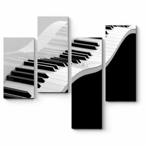 Модульная картина Черно-белая симфония 94x88
