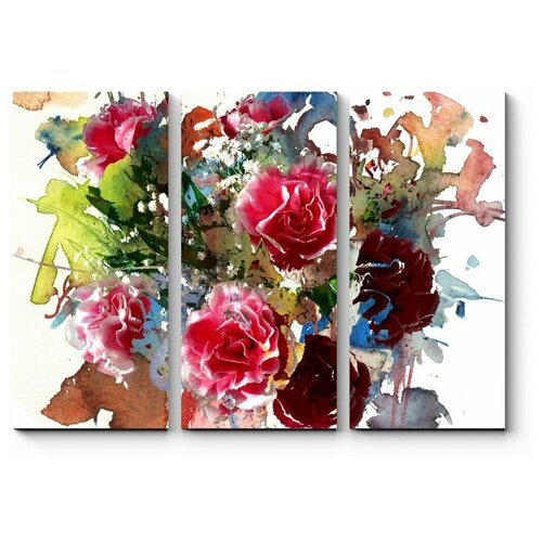 Модульная картина Букет из роз 130x93