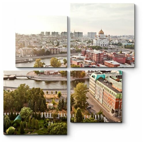 Модульная картина Панорама Москвы100x100