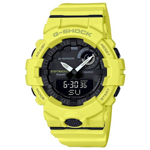 Наручные часы CASIO G-Shock GBA-800-9A, черный, желтый
