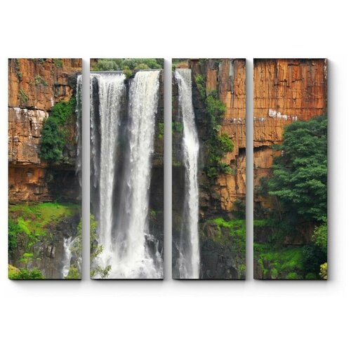 Модульная картина Потрясающий водопад, Мпуланга, Южная Африка120x90
