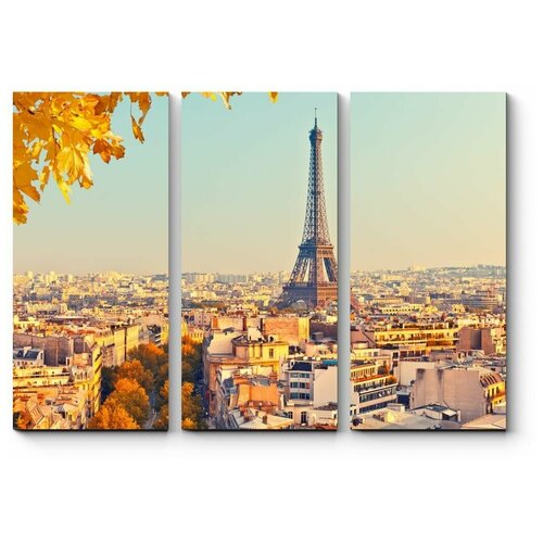 Модульная картина Золотая осень в Париже 130x93
