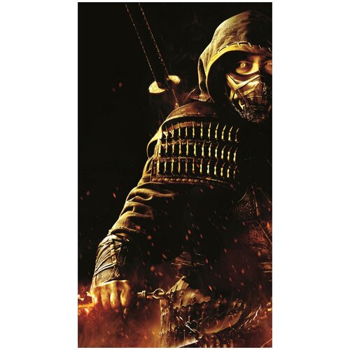 Постер / Плакат / Картина Mortal Kombat - Скорпион 50х70 см в подарочном тубусе