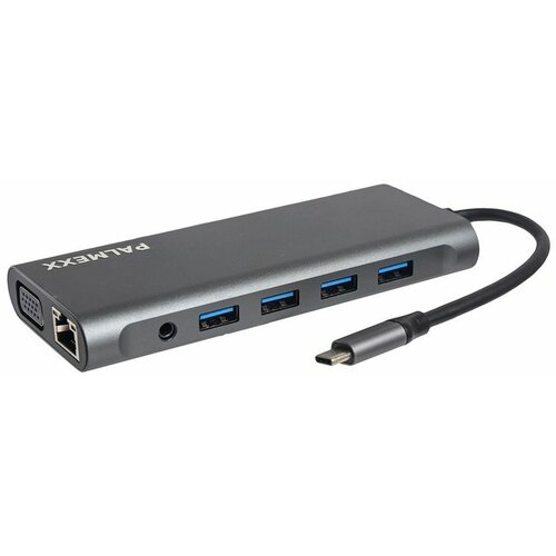 Адаптер-переходник PALMEXX 12 в 1 USB-C (Type-c) to 2*HDMI+VGA+2*USB3.0+2*USB2.0+USBC+CR+AUX+LAN