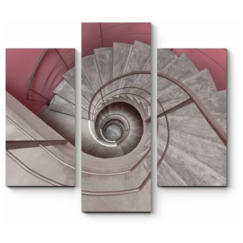 Модульная картина Спиральная лестница 70x63
