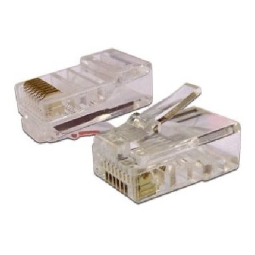 Коннектор Lanmaster RJ45 тип EZ, 8P8C, UTP, Cat.5e, универсальный, покрытие 50 микрон,100 шт.