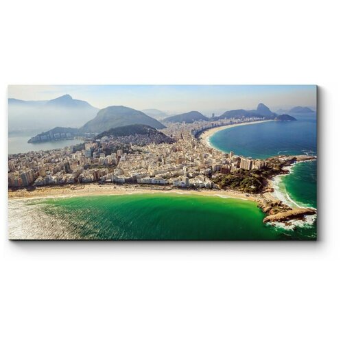 Модульная картина Пролетая над солнечным Рио-де-Жанейро 100x50