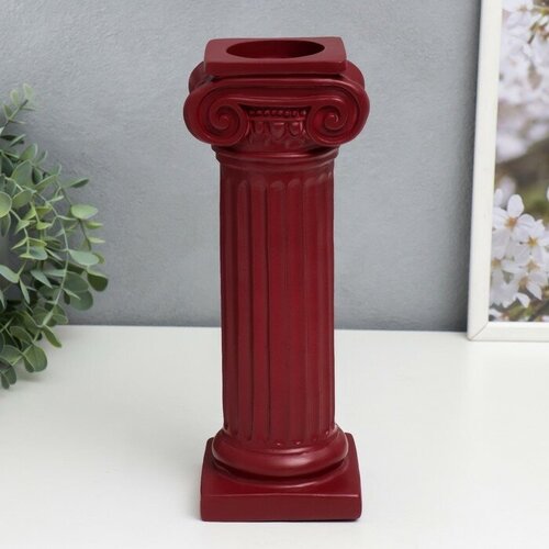 Сувенир полистоун Римская колонна красный 27х9х10 см