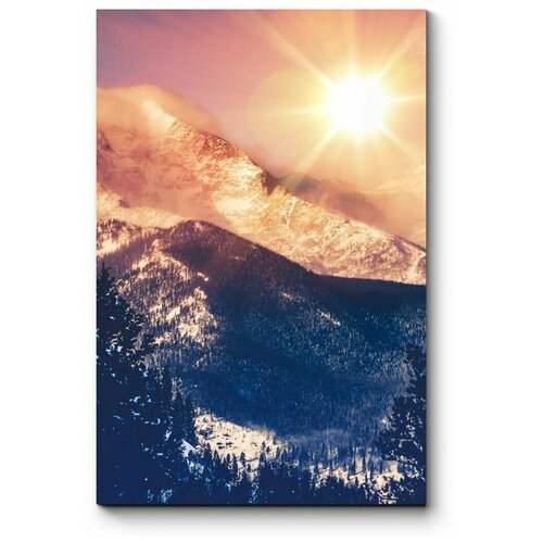 Модульная картина Солнце над горами Колорадо 70x105