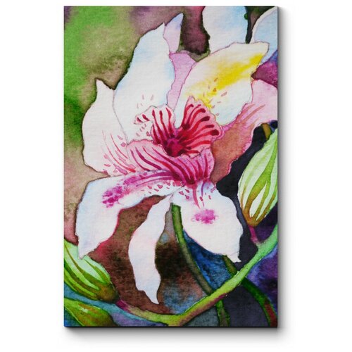 Модульная картина Изумительные переходы цвета орхидеи 70x105