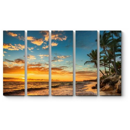 Модульная картина Восход солнца на райском острове 170x102