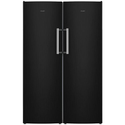 Холодильник широкий SIDE-BY-SIDE атлант черный бриллиант