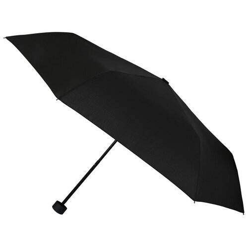 Мини-зонт FABRETTI, механика, 3 сложения, 6 спиц, черный