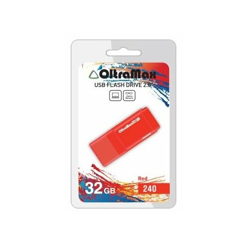 Флешка OltraMax 240 32 ГБ, red