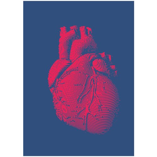 Постер / Плакат / Картина Сердце 90х120 см в подарочном тубусе