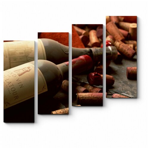 Модульная картина Коллекционное вино 100x86