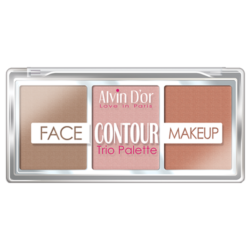 Alvin D'or Палетка для контурирования Face Contour Makeup Trio Palette, 03 dark