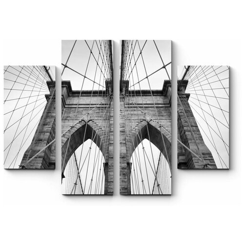 Модульная картина Строгость цвета, Бруклинский мост 120x90